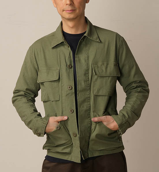 Army Green pocket jacket cotton jacket BDU jacket WWII US Army Combat ...